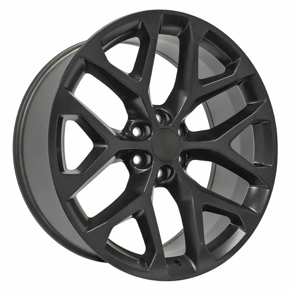 24x10 Satin Black replica wheel replacement rim fits GM Trucks – OEM ...