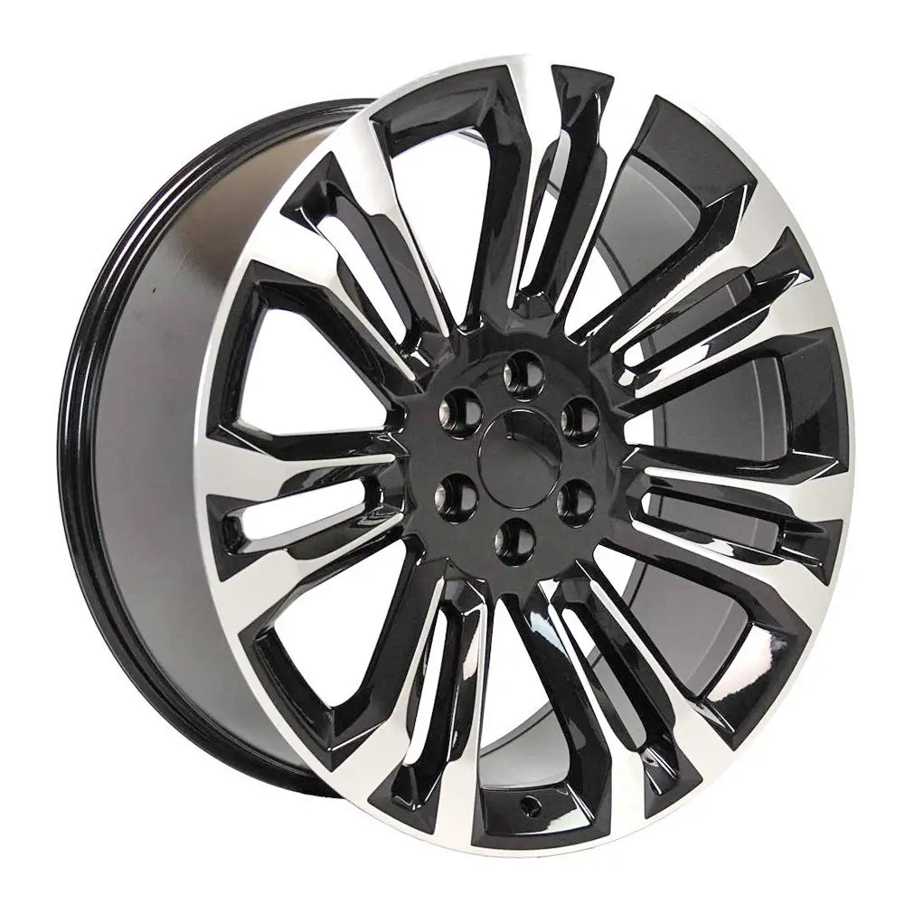 24x10 Black wheel replacement fits Cadillac Escalade replica wheel ...