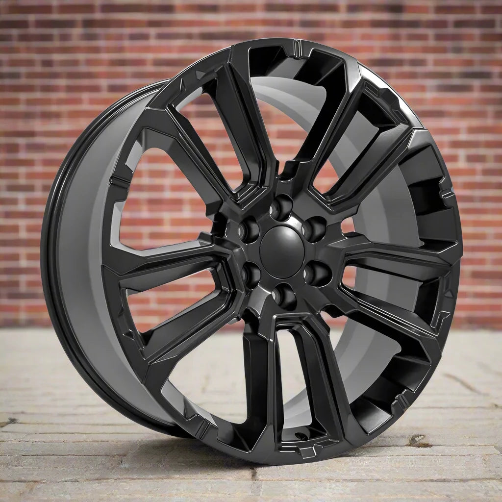 24x10 Black wheel replacement fits Cadillac Escalade replica wheel ...