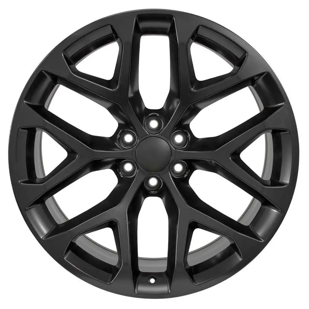 24x10 Satin Black replica wheel replacement rim fits GM Trucks – OEM ...